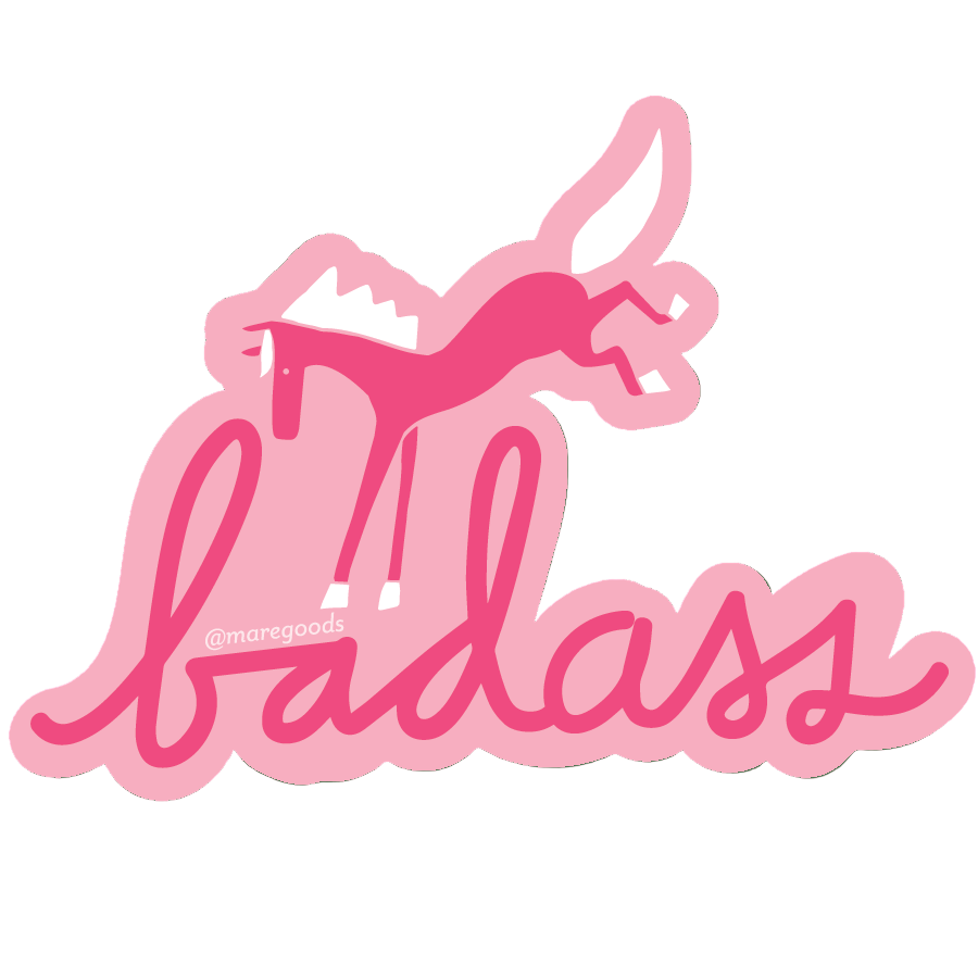 Badass Pink Sticker – Olson's Tack Shop
