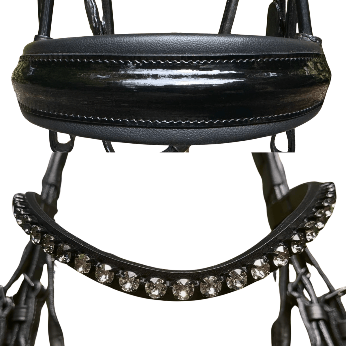 Otto Schumacher Bellevue Rolled Double with Black Patent and Shaded Ri ...