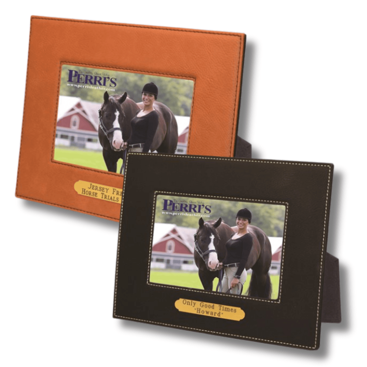 Custom Leather Picture Frame with Nameplate – Olson's Tack Shop